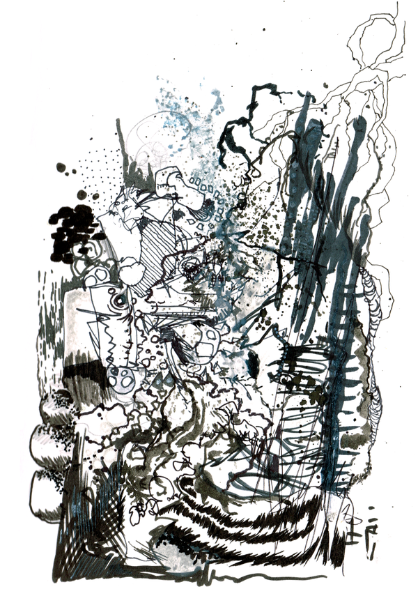 Grant Hunter is an artist and illustrator who makes drawings with ink ...