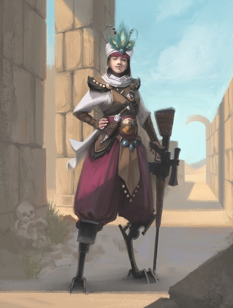 Fantasy Desert Sniper, Fantasy Character Art /// Freelance Illustrator
