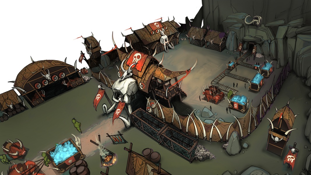 Orc Mining Camp, Fantasy Art /// Freelance Illustrator