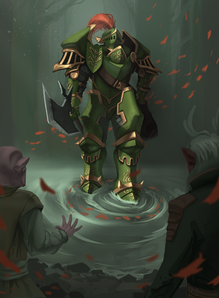 Knight Appearing on Lake Ready to Fight /// Freelance Illustrator