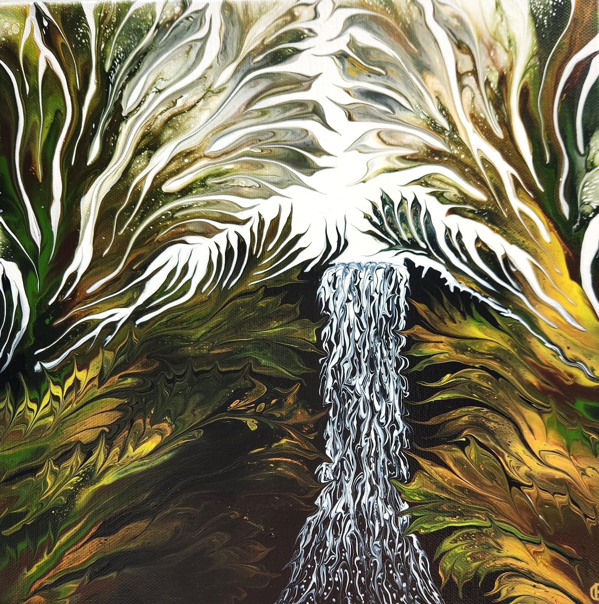 Waterfall #11 2023 Acrylic Waterfall Botanical