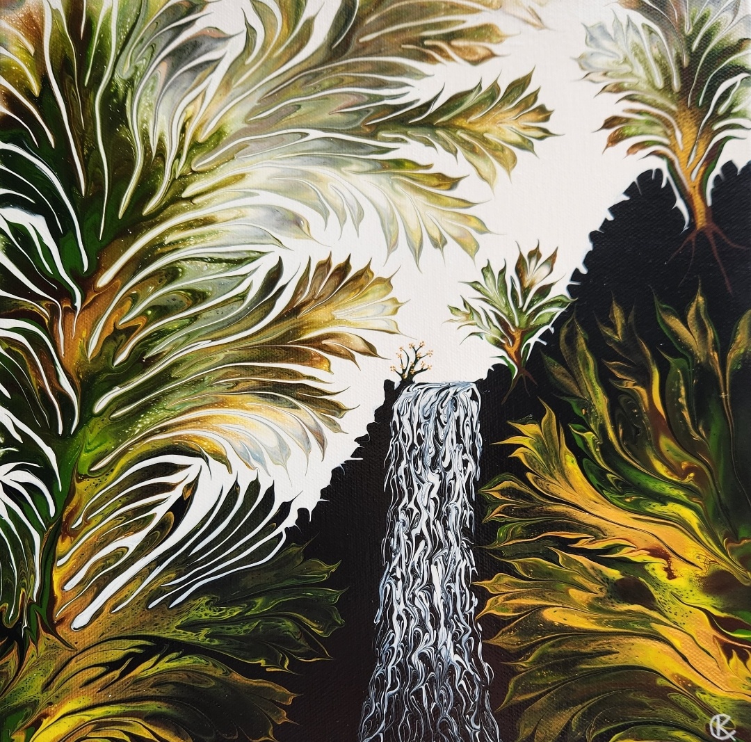 Waterfall #11 2023 Acrylic Waterfall Botanical